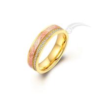China Cubic Zirconia And Meteorite Tungsten Band Ring for sale