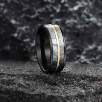 China WEDDING BAND METEORITE RING 8MM TWO ROWS IN 2 TONE MUONIONALUSTA for sale