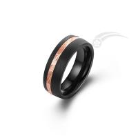 China Tungsten Meteorite Ring Wedding Band With 2mm  Meteorite Ring for sale