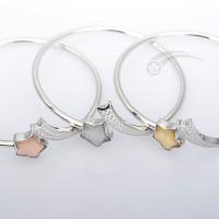China Female Clover Shape Of Real Meteorite Bracelet 925 Sterling Silver Bangles for sale