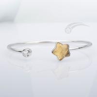 China Fashionable 925 Sterling Silver Meteorite Cuff Bracelet Star Shape for sale