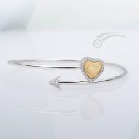 China Muonionalusta Meteorite Bangle Heart Cupid'S Arrow Bracelet 58mm Diameter for sale