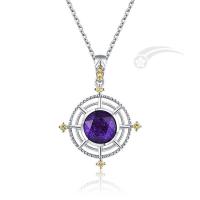 China Wheel Of Life Meteorite 925 Sterling Silver Pendant 8mm Star for sale