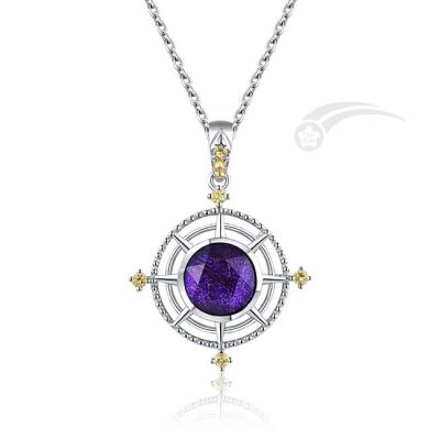 China Wheel Of Life Meteorite 925 Sterling Silver Pendant 8mm Star for sale