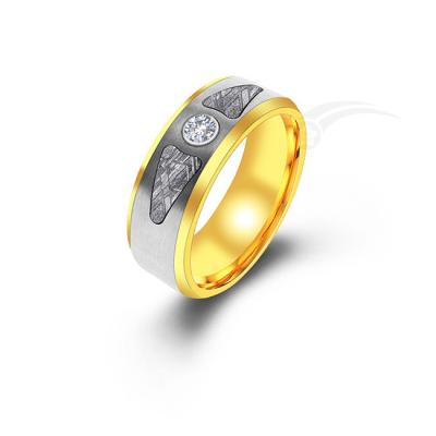 China Exquisite Beautiful Grey Meteorite Wedding Bands For Men Women for sale