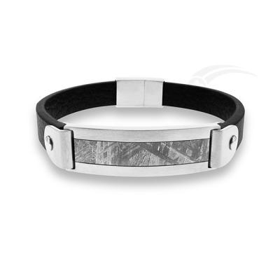 China Galactic Meteorite Stainless Steel Leather Bracelet Contemporary Design for sale