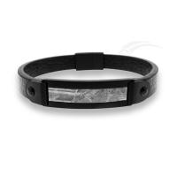 China Galactic Meteorite Stainless Steel Leather Bracelet Contemporary Design for sale