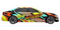 China 89 Speed 160g Custom Car Wrap Film Removable Glue Gloss Vinyl for sale