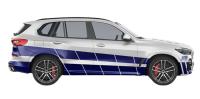 China 80 Micron Custom Car Wrap Film Intermittent Square Bar Double PE Coated Removable Glue Glossy Matte Vinyl for sale