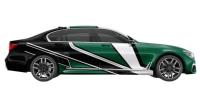 China Green Ninja Custom Car Wrap Vinyl Removable Bubble Free Glue SGS for sale