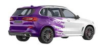 China Purple And White Watercolour Car Wrap Vinyl Roll 160g Double PE Coated Vinyl UV Resistent for sale