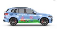 China GMT Printable Digital Auto Wrap Peppa Pig Custom 160g Double PE Coated Liner for sale