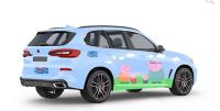 China GMT Printable Digital Auto Wrap Peppa Pig Custom 160g Double PE Coated Liner for sale