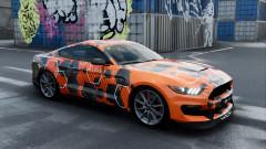 China Orange Hexagonal Custom Car Wrap Vinyl Digital Car Wrapping Film DIY for sale