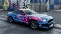 China Purple Starfish 105mic Digital Print Car Wrap Film Color Changing for sale