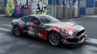 China Spots Claws Black Red Printed Car Vinyl Wrap Bubble Free Polymeric PVC Material for sale