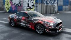China Spots Claws Black Red Printed Car Vinyl Wrap Bubble Free Polymeric PVC Material for sale