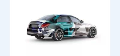 China Triangle Liberty PVC Digital Color Changing Car Wrap Vinyl Roll 160g Liner for sale