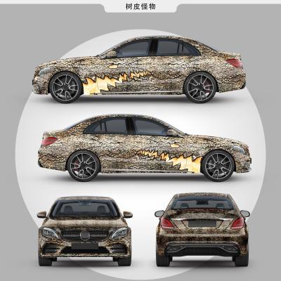 China Bark-covered Monster Plastic Cool Vehicle Wraps Multiple Texture 160g Liner for sale