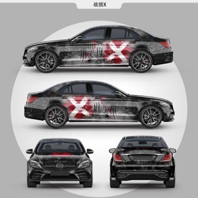 China Battle Damage X Glossy Car Wrap , Removable Polymeric Pvc Vinyl Roll for sale