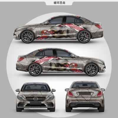 China Dinosaur 50mic Car Wrap Vinyl Film Custom Design For Auto Body for sale