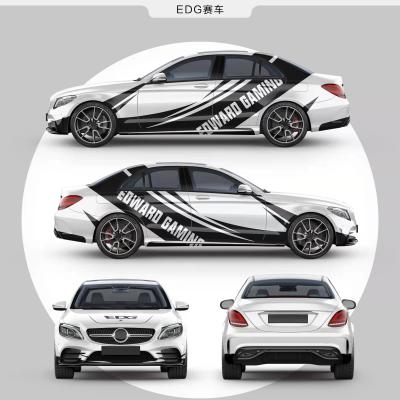 China EDG Race Car Polymeric PVC Car Wrap Vinyl Roll Removable Bubble Free for sale