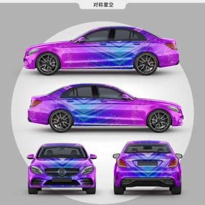 China Symmetric Star Digital Print Car Wrap PVC Vinyl Film Bubble Free for sale