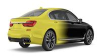China Gredient in black and yellow Digital Print Car Wrap Vinyl Mechanical Style 160g for sale