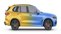 China GMT Printable Vinyl Gredient in blue and yellow Digital Print Car Wrap 85-105mircon Polymeric Substitute to MPI 1105 for sale