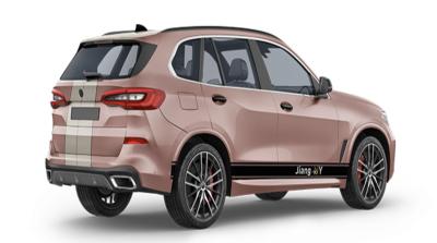 China Brown Powder Digital Print Car Wrap Vinyl Modern Design Customized for sale