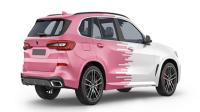 China Pink and white Lines Digital Print Car Wrap Vinyl Black White Red Fashion for sale