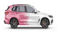 China Pink and white Lines Digital Print Car Wrap Vinyl Black White Red Fashion for sale