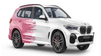 China Pink and white Lines Digital Print Car Wrap Vinyl Black White Red Fashion for sale