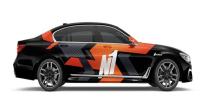 China GMT Printable Vinyl Block Racer in orange and black Polymeric PVC Digital Car Wrap 1.52*19m Size Substitute to MPI 1105 for sale