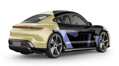 China Blue yellow and grey Interaction Digital Print Car Wrap Vinyl Industrial Style 1.52*19m for sale