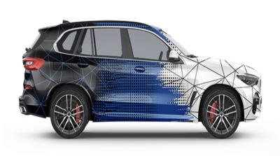 China Three-color Quadrangle Matte Car Vinyl Wrap PVC Polymeric Film Eco Solvent Print for sale