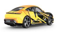 China Yellow and black track Premium Gloss Wrap For Car Monomeric Polymeric Material for sale