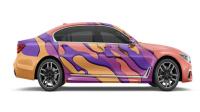 China Purple and pink Streamline Gloss Vinyl Car Wrap Film Roll 1.52*60m Size Multicolor for sale