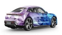 China Block in Gredient Waterproof Vinyl Wrap , 160g Bubble Free Vinyl Sticker Film for sale
