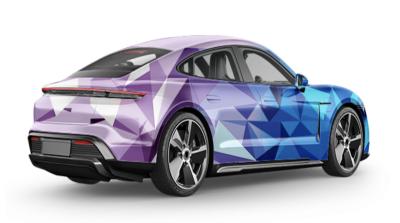 China Block in Gredient Waterproof Vinyl Wrap , 160g Bubble Free Vinyl Sticker Film for sale