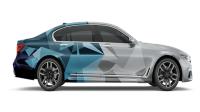 China Blue and grey Geometry Gloss Vinyl Car Wrap Film Texture DIY Design for sale