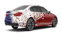 China 160g Double PE Coated Bubble Free Design Carnival Automotive Wrap Material , Vehicle Wraps Substitute to MPI 1105 for sale