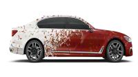 China 160g Double PE Coated Bubble Free Design Carnival Automotive Wrap Material , Vehicle Wraps Substitute to MPI 1105 for sale