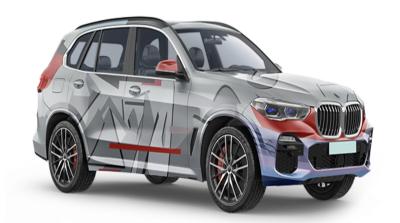 China Grey Irregularity Gloss Vinyl Car Wrap M Series 80micron Thickness for sale