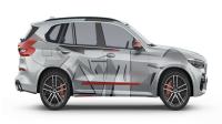 China Grey Irregularity Gloss Vinyl Car Wrap M Series 80micron Thickness for sale