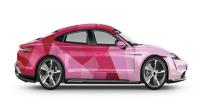 China Red Block in Gredient Of Pain Gloss Vinyl Car Wrap Film Removable Bubble Free for sale