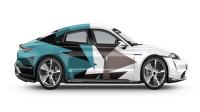 China Three color Triangle 160g Gloss Vinyl Car Wrap Film Removable Grey Glue for sale