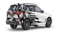 China Quadrangle in black and white Polymeric PVC Cast Vinyl Car Wrap 90micron 110micron Thickness for sale