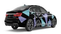 China 1.52*58m Car Paint Printable Vinyl Three-color Triangle 60'' Bubble Free Vinyl Wrap , Polymeric. Substitute to MPI 1105 for sale