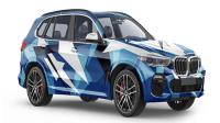 China 1.52*58m Printable Vinyl Triangles in blue and white Pattern Digital Print Car Wrap Vinyl Roll Substitute to MPI 1105 for sale